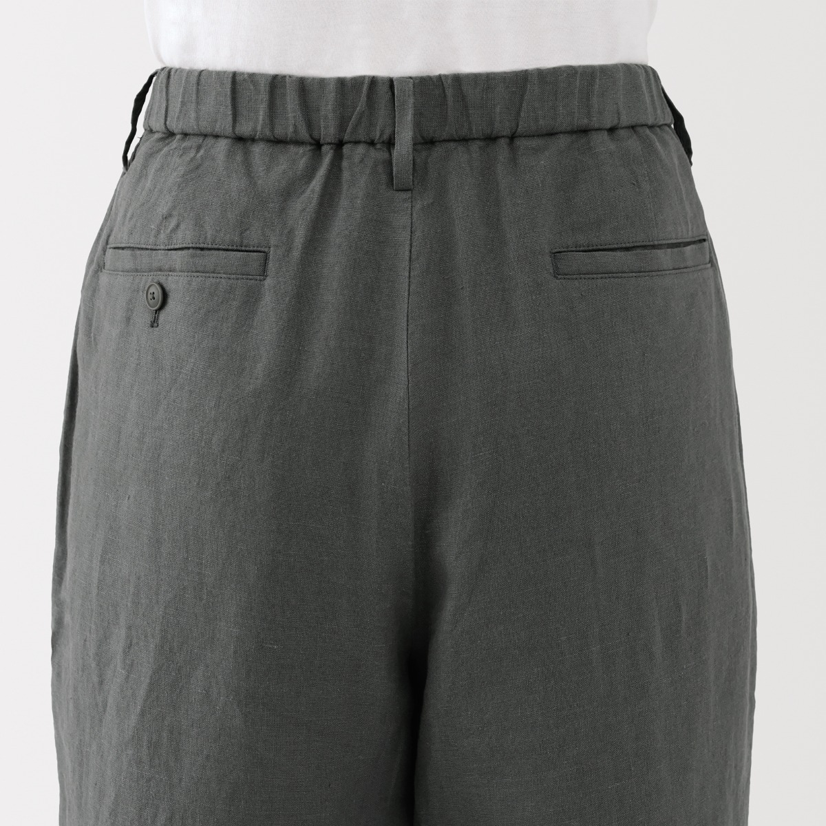 MUJI M'S Linen Washed Tapered Pants (Asean)