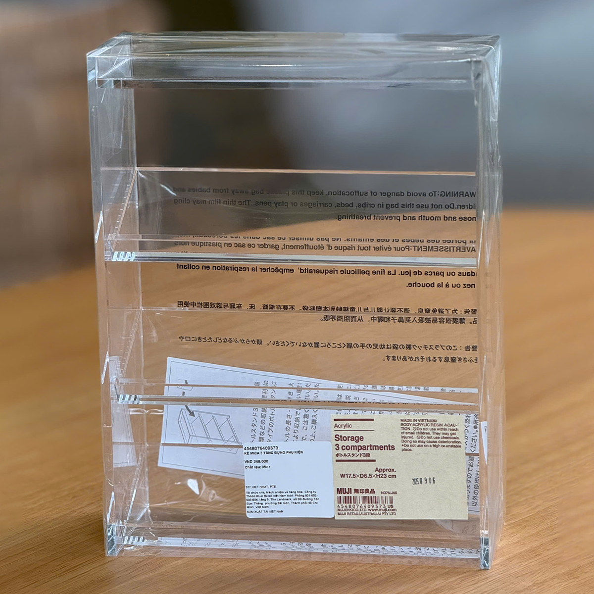 MUJI Acrylic Storage 3 Compartments