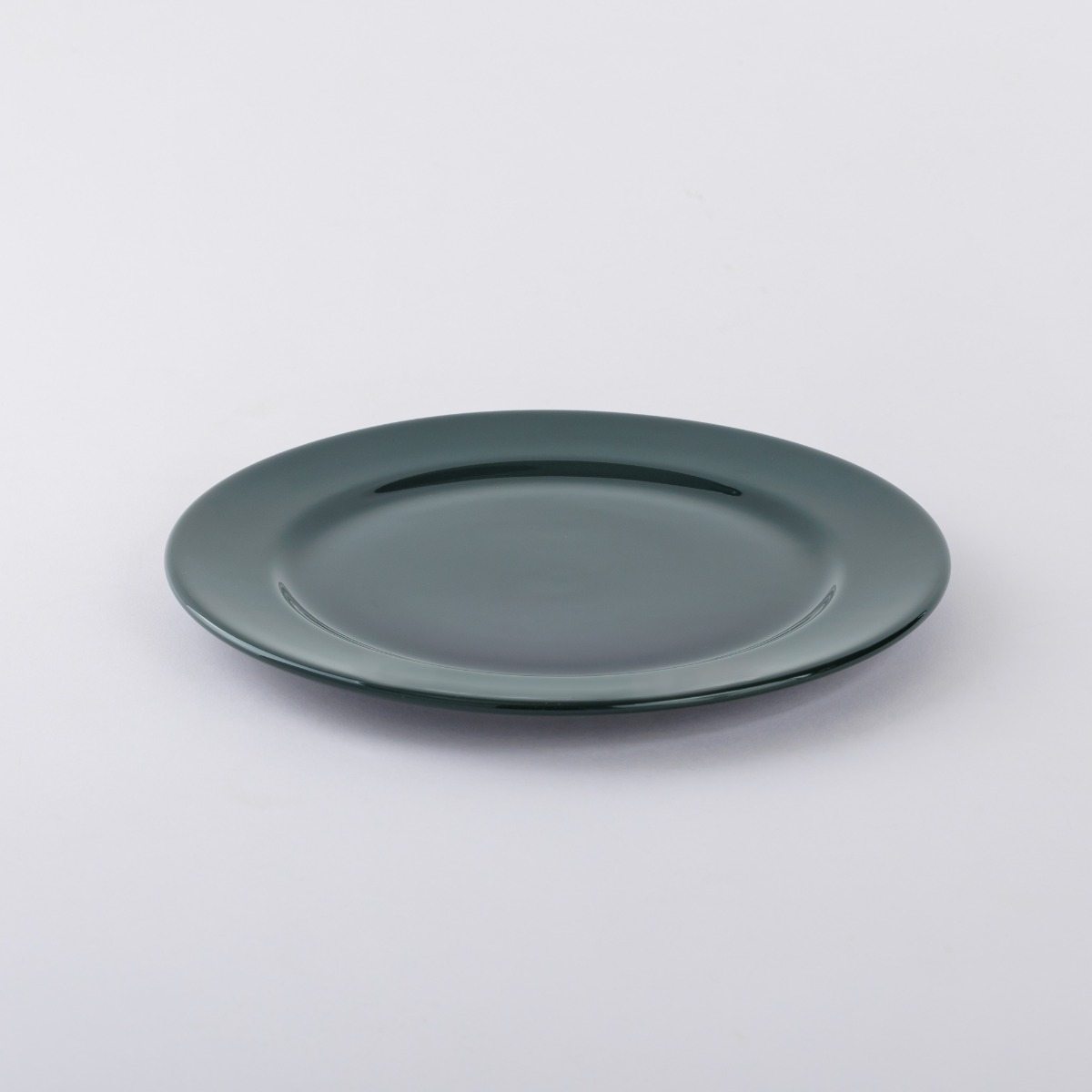[A] Flat Rim Plate Deep Green M MUJI
