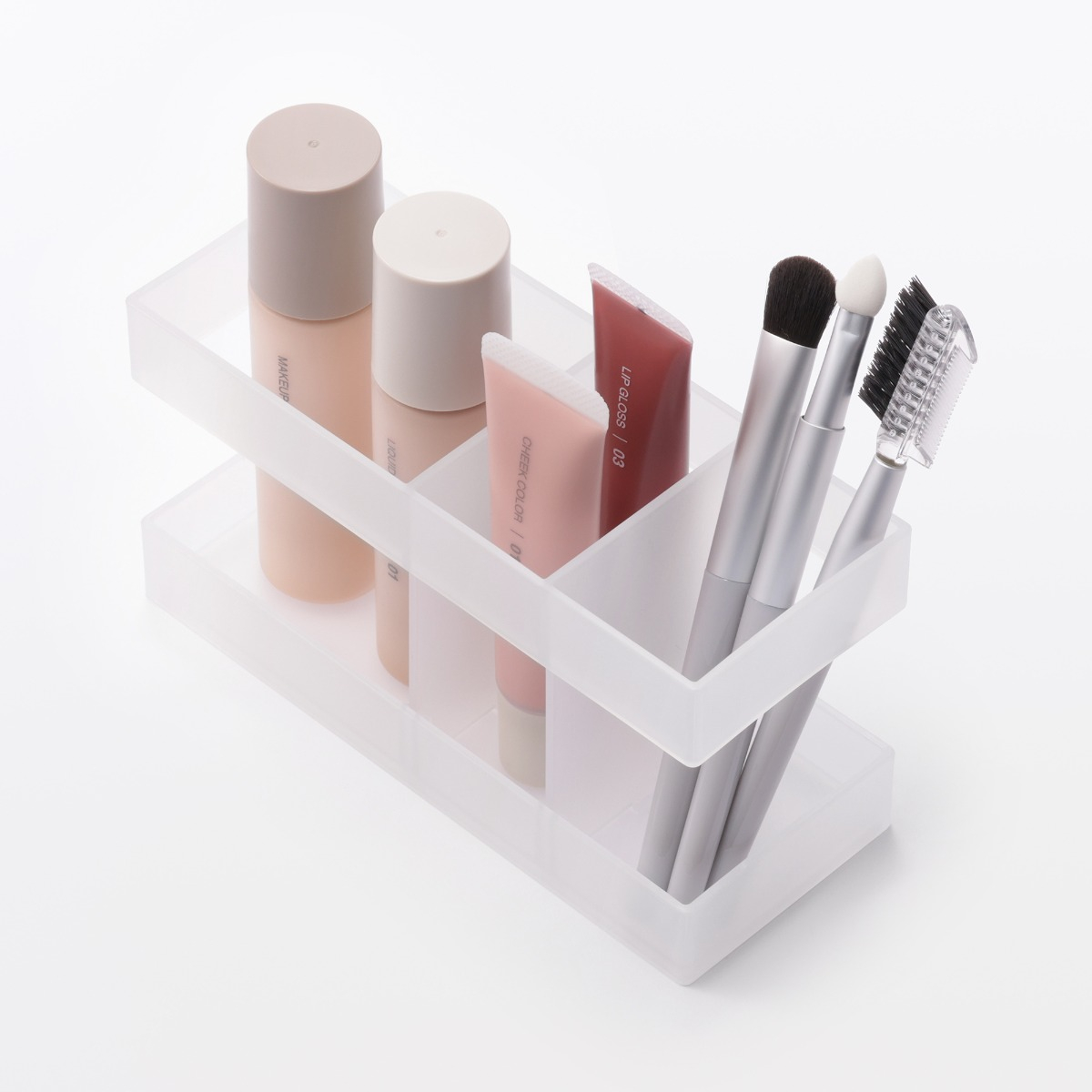 MUJI Recycled Polypropylene Blend Makeup Box Brush & Pen Stand