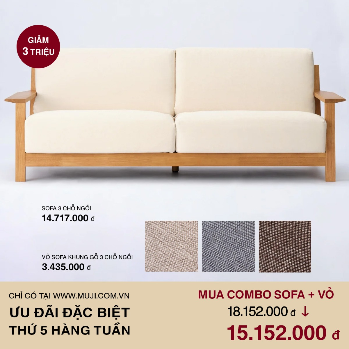 Sofa 3 chỗ ngồi
