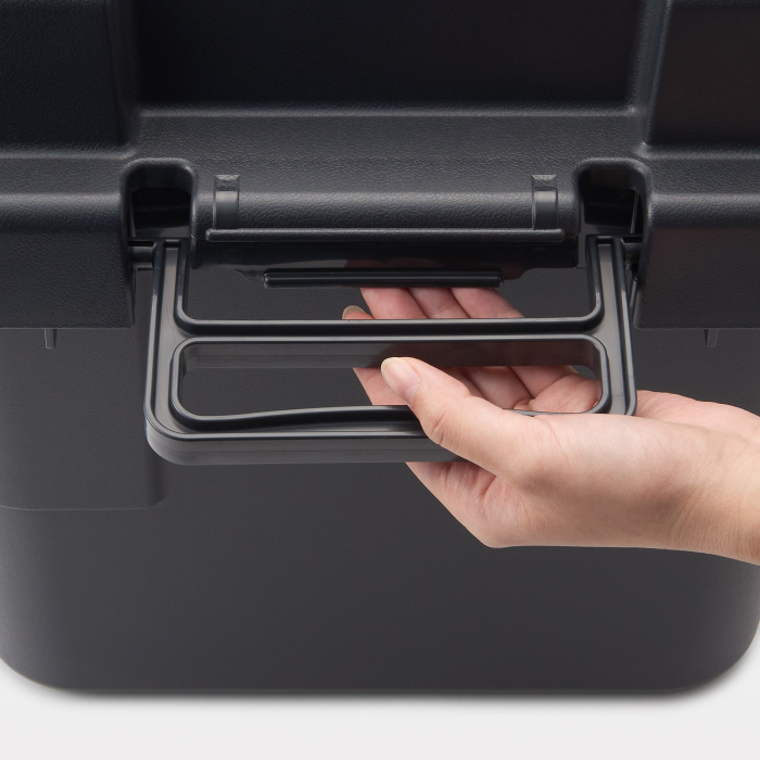 MUJI Hộp Lưu Trữ Có Quai - Xám Đậm