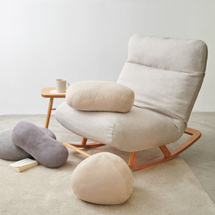 MUJI Cushion Rocking Chair Highback Type Ivory